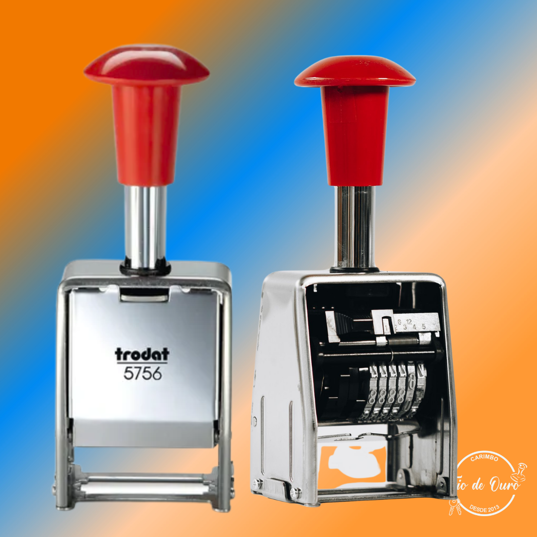 Numerador Sequencial Trodat 5756 6 Digitos :: Chaveirofiodeouro